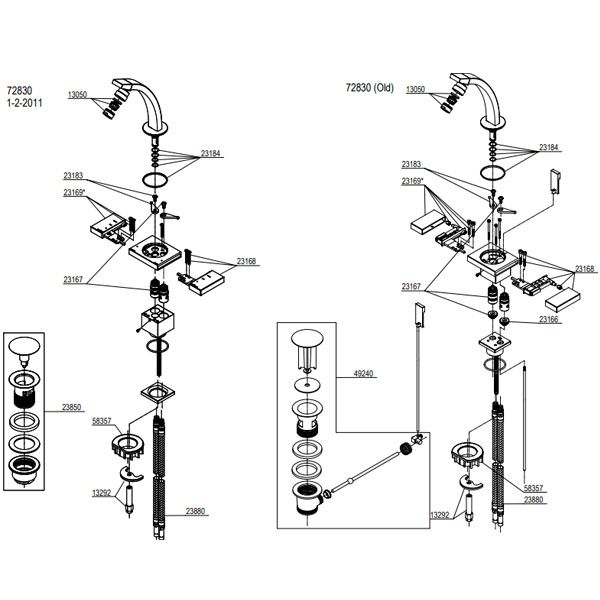Damixa G-Type Bidet Mixer Chrome 7283000 Spare Parts